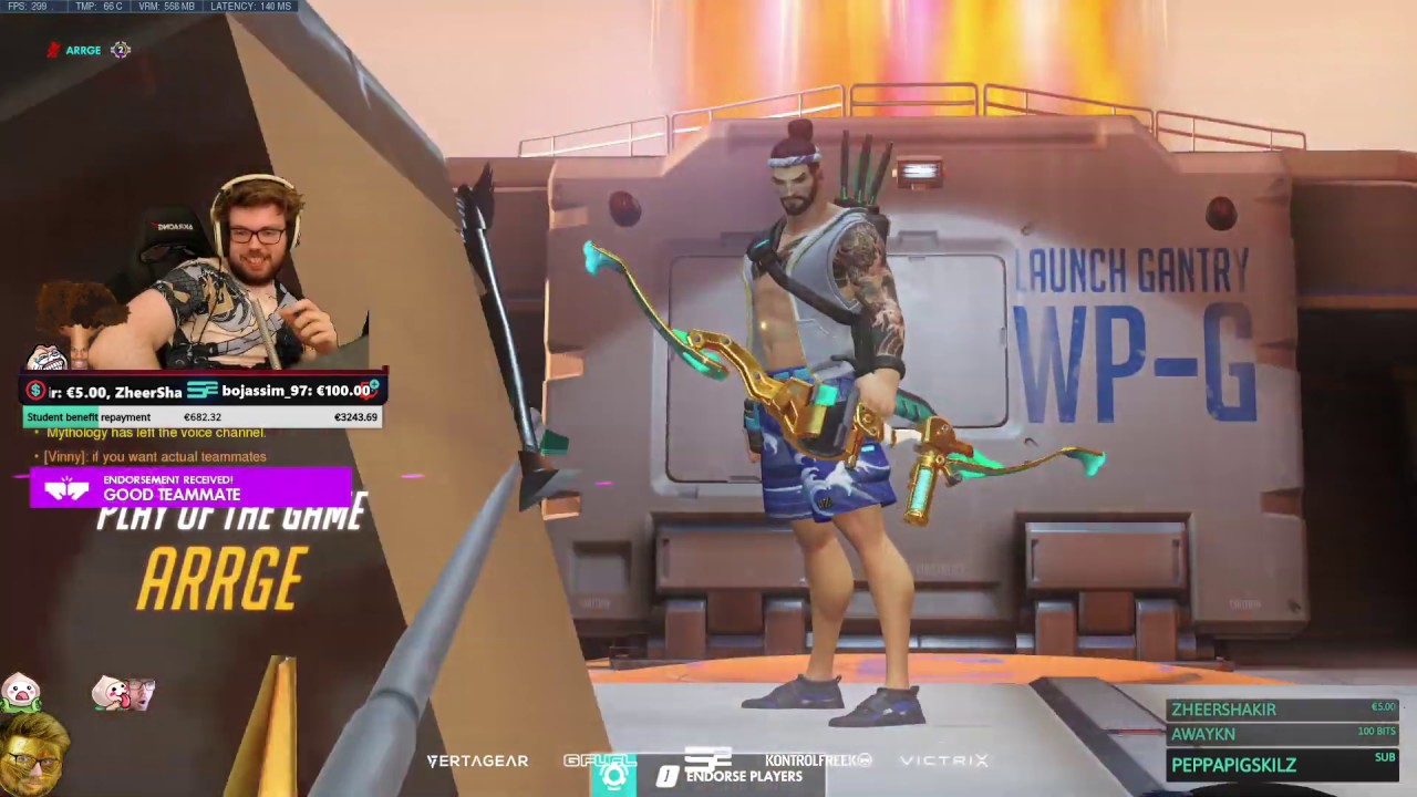 ARRGE GRANDMASTER HANZO! POTG! [ OVERWATCH SEASON 18 TOP 500 ] - YouTube