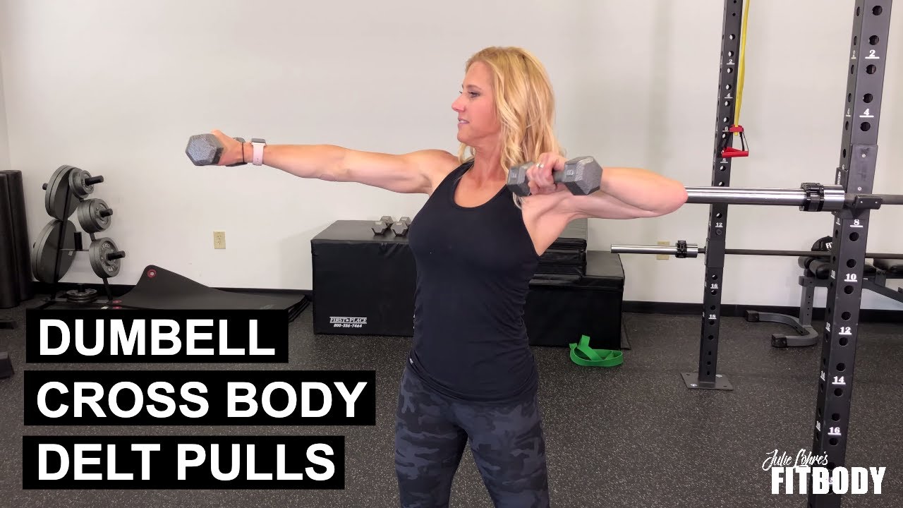 Dumbell Cross Body Delt Pulls Exercise Demonstration - YouTube