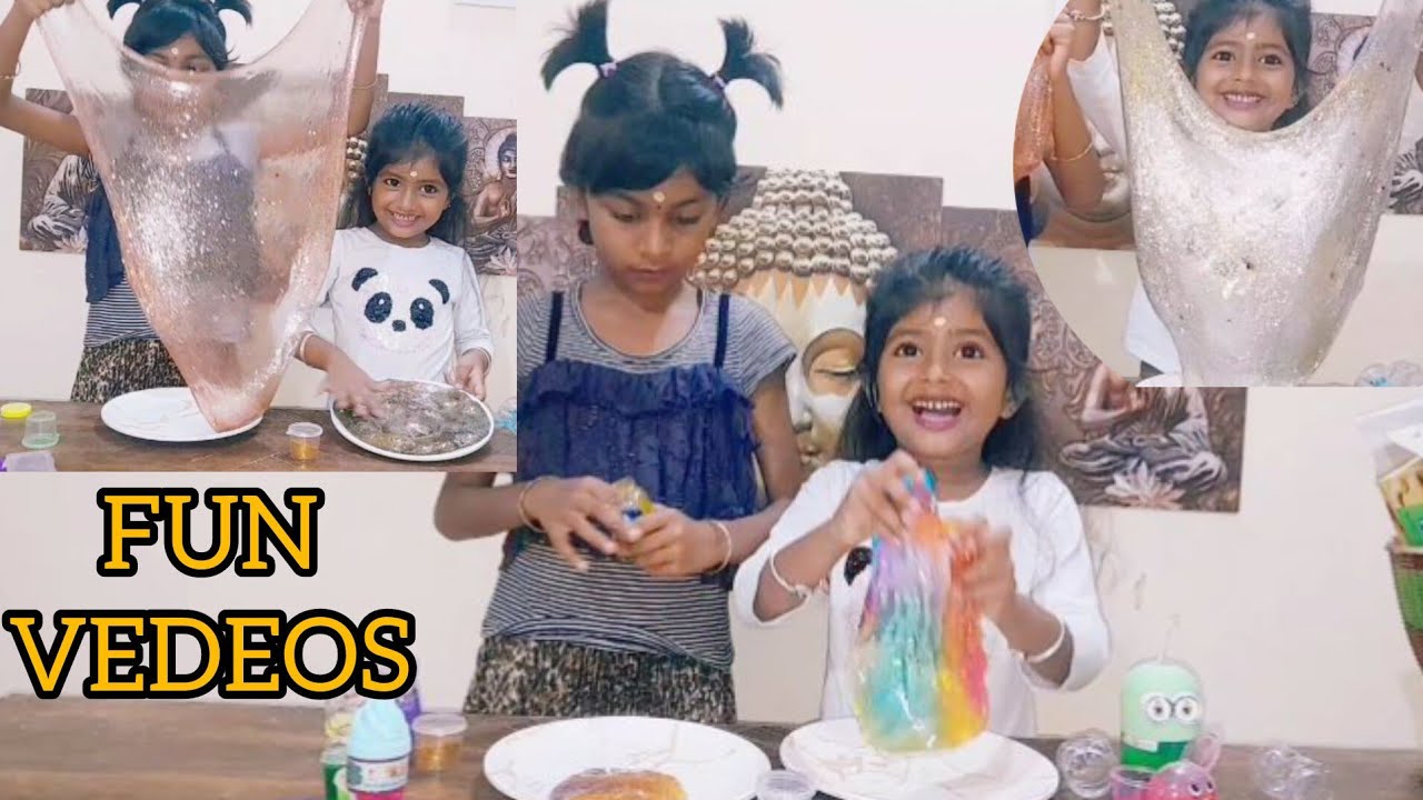 My kids Playing with slime 😁😅 (rithushree)#viralvideo #cute # ...