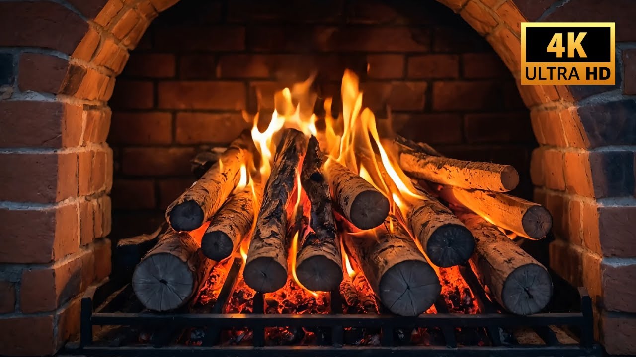 🔥 Cozy Winter Fireplace Nights Soft Fire Sounds and Burning Logs to Set ...