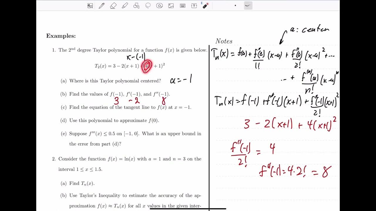 Approximations with Taylor Polynomials Part 1 - YouTube