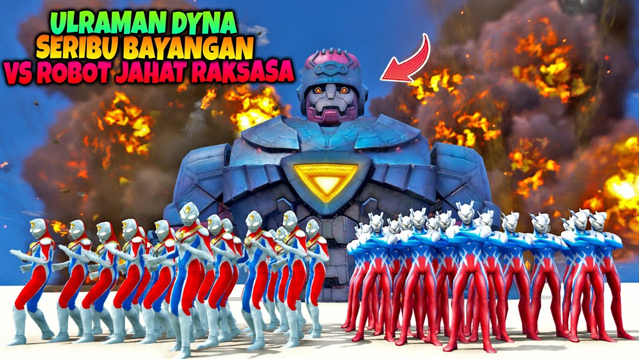ULTRAMAN DYNA SERIBU BAYANGAN DISERANG ROBOT RAKSASA JAHAT MILIK ...