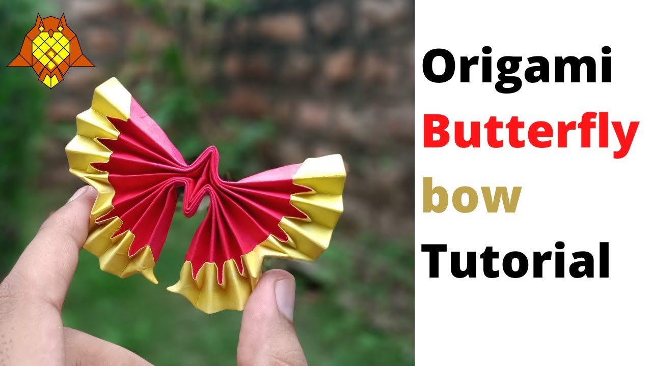 Origami Butterfly Bow Tutorial (Shubham Mathur) - YouTube