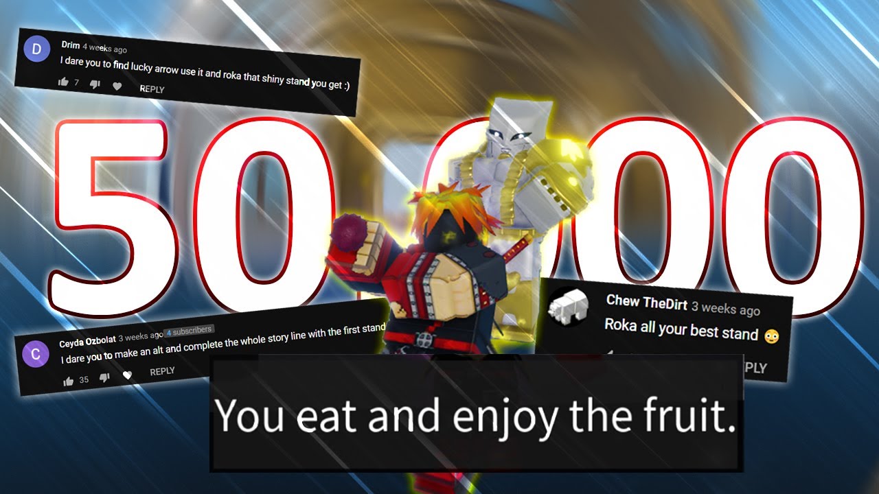 [YBA] Dares, Roka My Best Stand They Said 50K Special... - YouTube