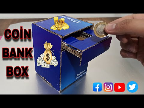 HOW TO MAKE A MONEY BANK FROM CARDBOARD | KARTONDAN PARA BANKASI NASIL YAPILIR | KUMBARA | ORİGAMİ