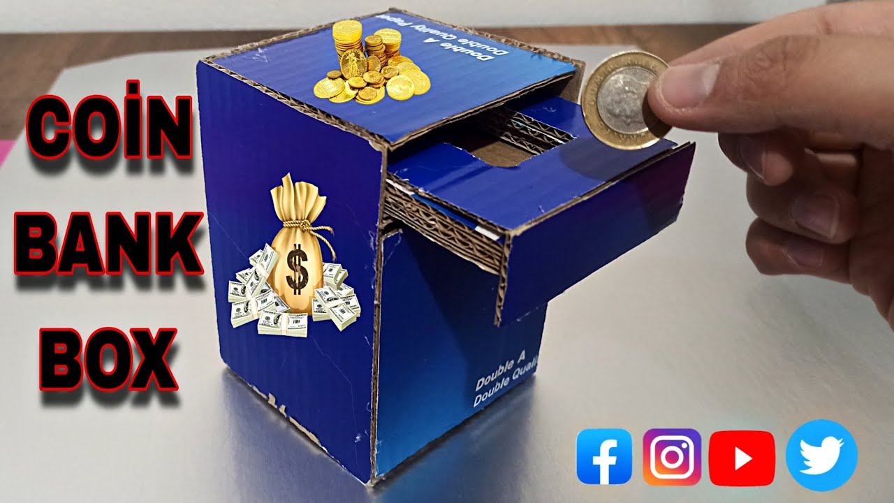HOW TO MAKE A MONEY BANK FROM CARDBOARD | KARTONDAN PARA BANKASI NASIL ...