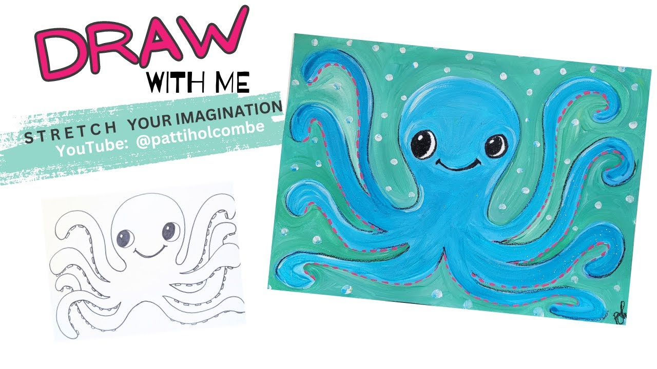 How To Draw An Octopus Step By Step Guided Drawing - YouTube