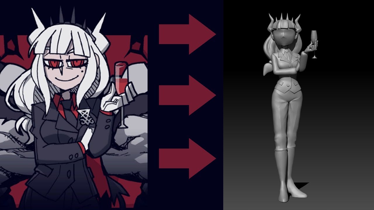 Helltaker CEO of Hell Zbrush modeling timelapse. Chapter 1 - YouTube