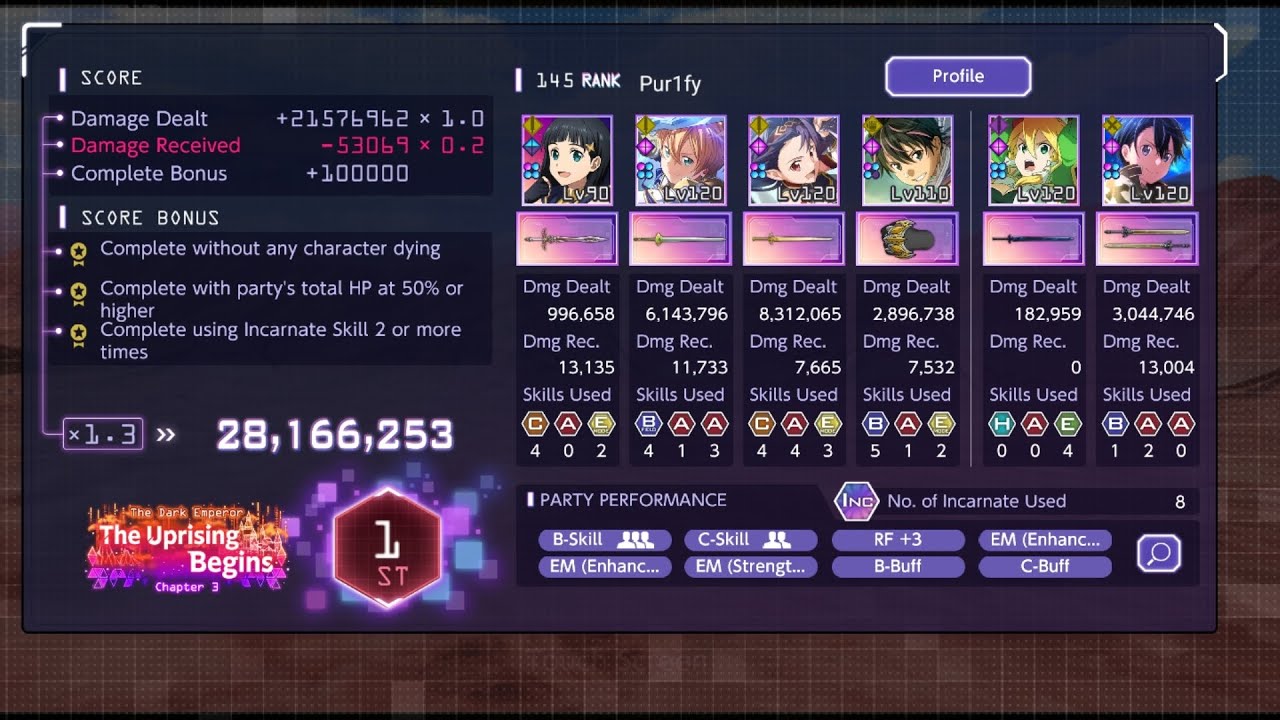 SAOUB Ranking : The up rising begin 28m - YouTube