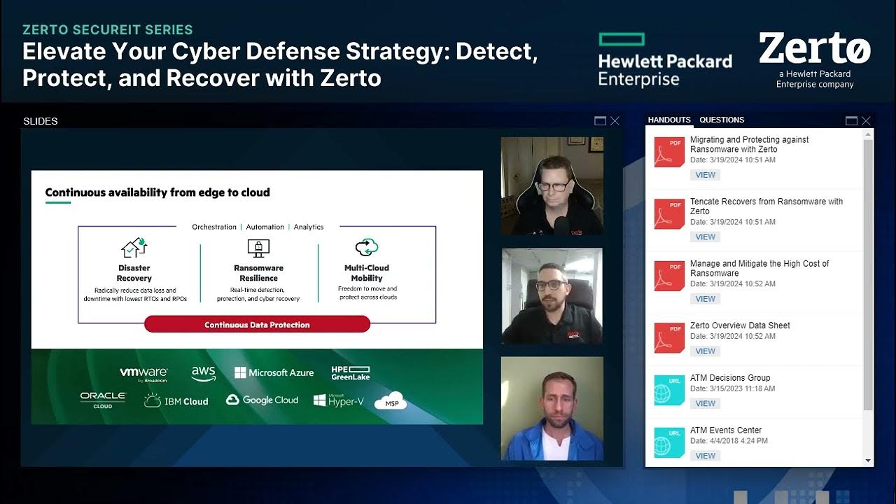 Elevate Your Cyber Defense Strategy: Detect, Protect, and Recover with Zerto - YouTube