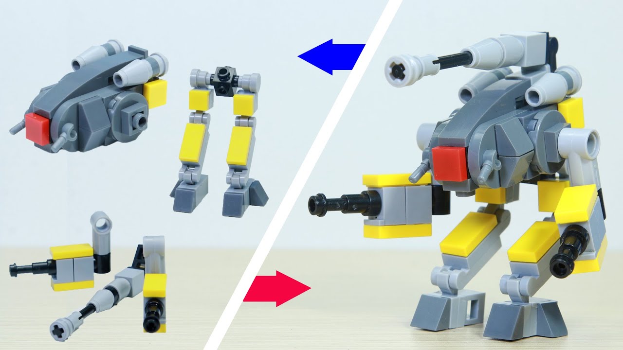 [LEGO Mini Robot Tutorial] Lego Builds Transformer Robot Easily - YouTube