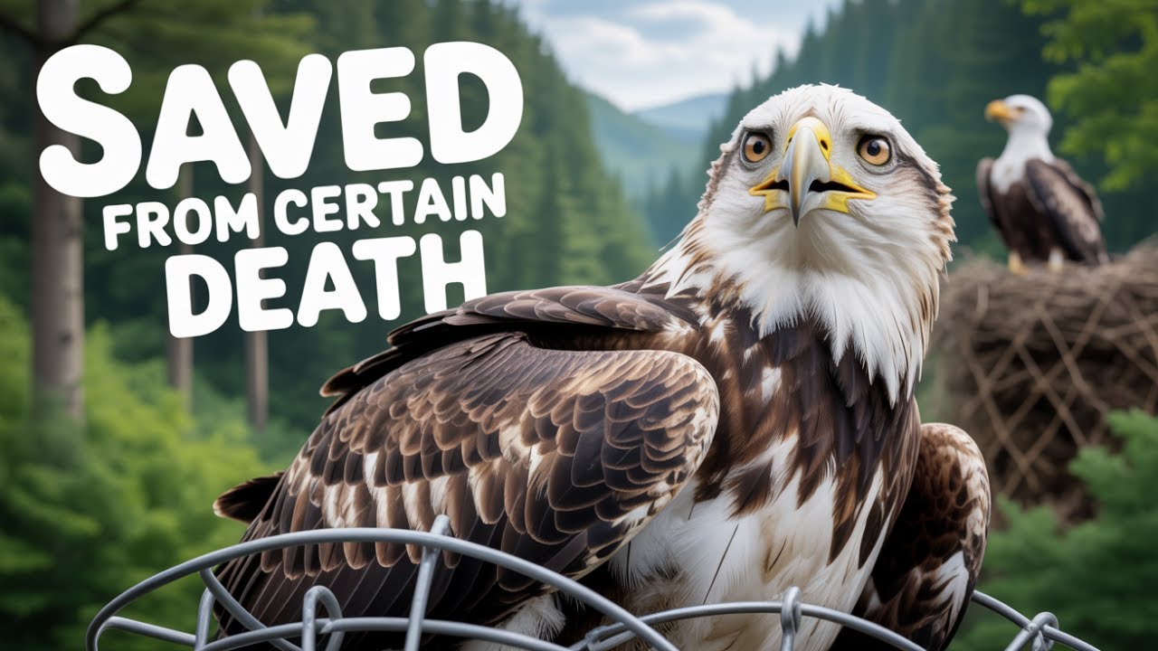 Trapped Mother Eagle Rescued While Baby Watches – Emotional Wildlife ...