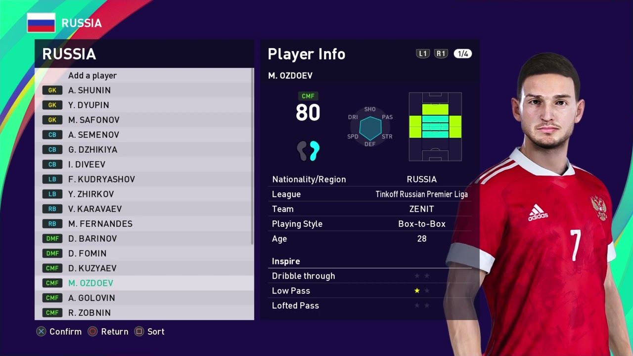 RUSSIA EURO 2020/2021 PES BASE copy - YouTube