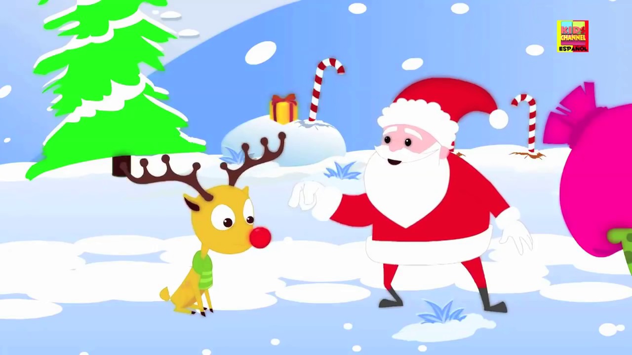 🦌 Rudolph the Rednosed Reindeer | Rodolfo el Reno | Aprender inglés ...