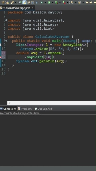 Java Streams API 013 Calculate Average of a given List #interviewquestions #java8 #corejava # ...