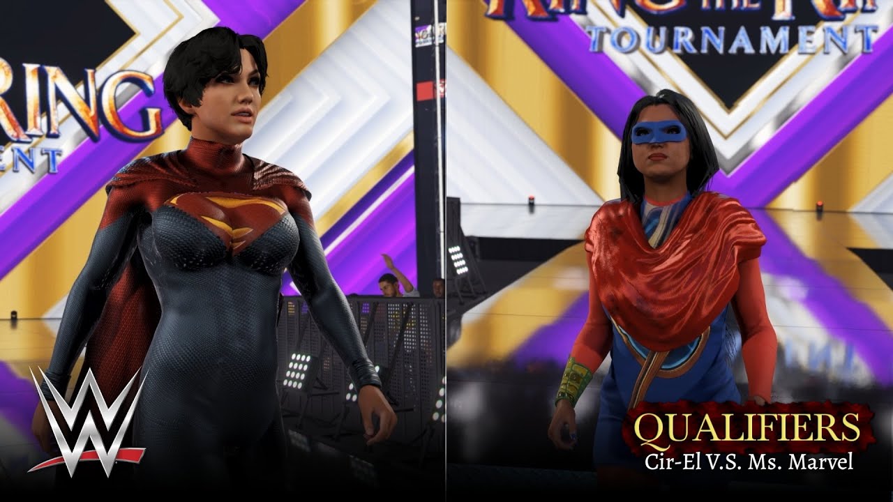 WWE NXT Women's Championship Supergirl (Cir-El) V.S. Ms. Marvel ...