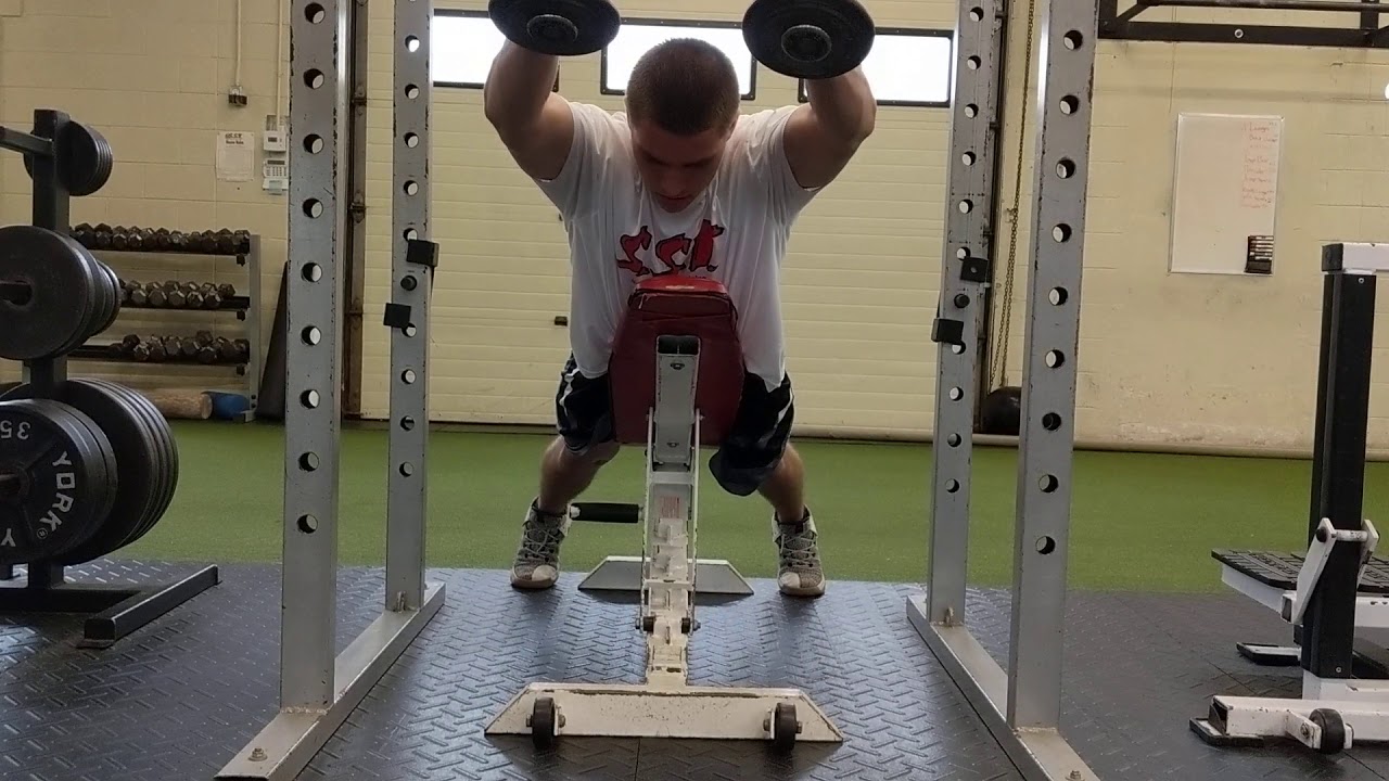 Bench Supported Dumbell Front Raise Front - YouTube