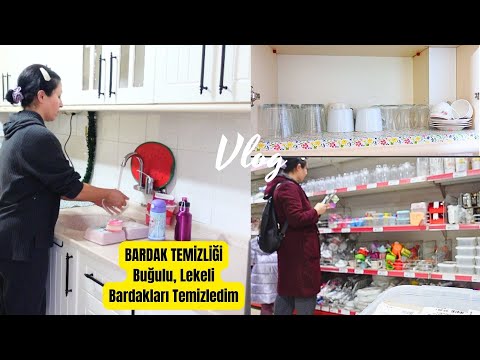 TEMİZLİK GÜNLÜĞÜM🚰Buğulu Bardakları Kaynatıp Temizliyorum🚿Mutfakta Memnun Kaldığım Eşyalar🪩