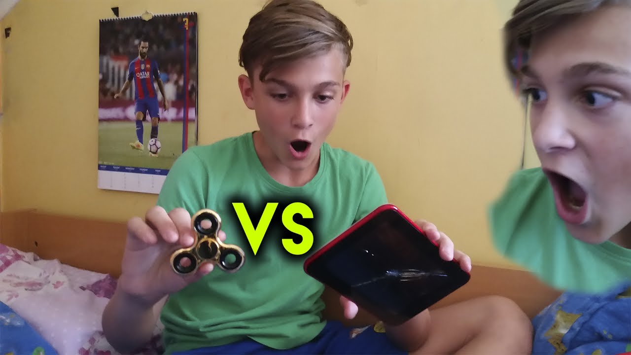 Fidget Spinner vs Tablet!!! - YouTube