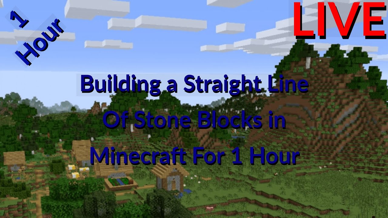Building a Line Of Stone Blocks in Minecraft For 1 Hour. - YouTube