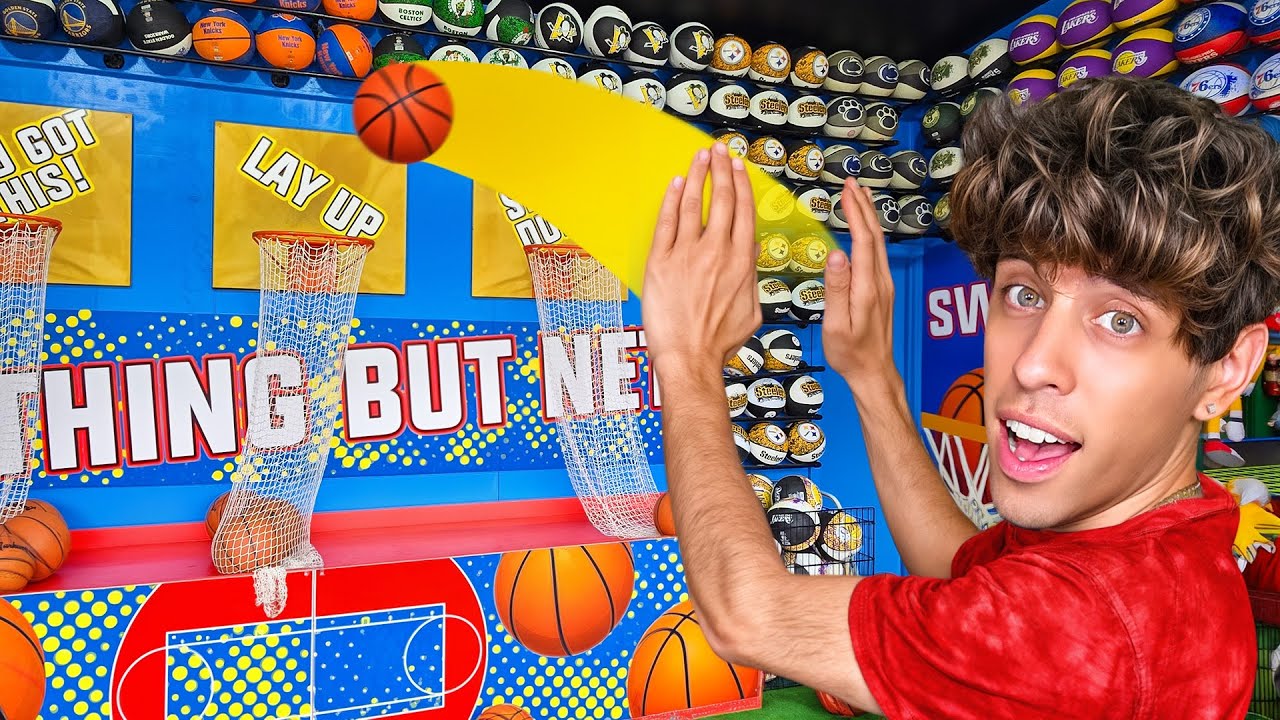 I Try Winning EVERY Carnival Game At Kennywood Park! - YouTube