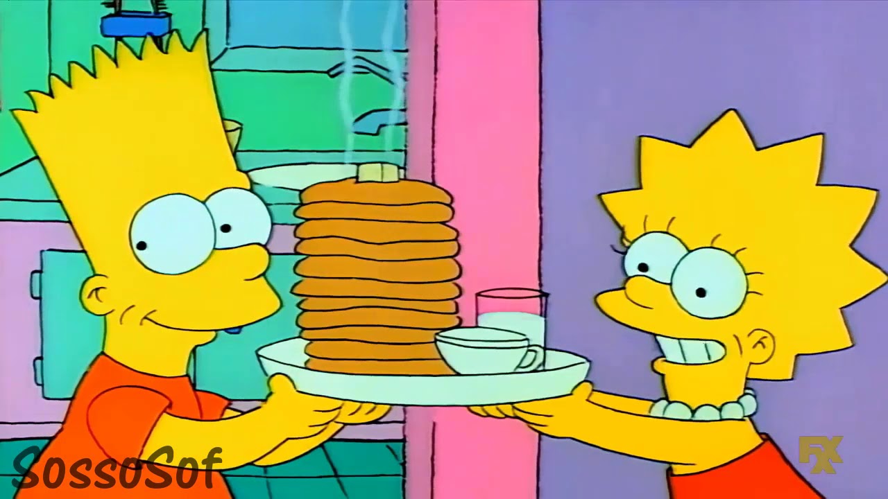 Los simpson - Bart y Lisa preparan un desayuno de cumpleaños para Marge ...