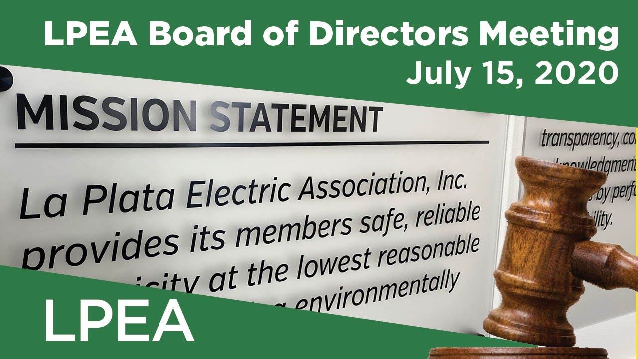 LPEA Board of Directors Meeting - Jul 15, 2020 (part 1) - YouTube