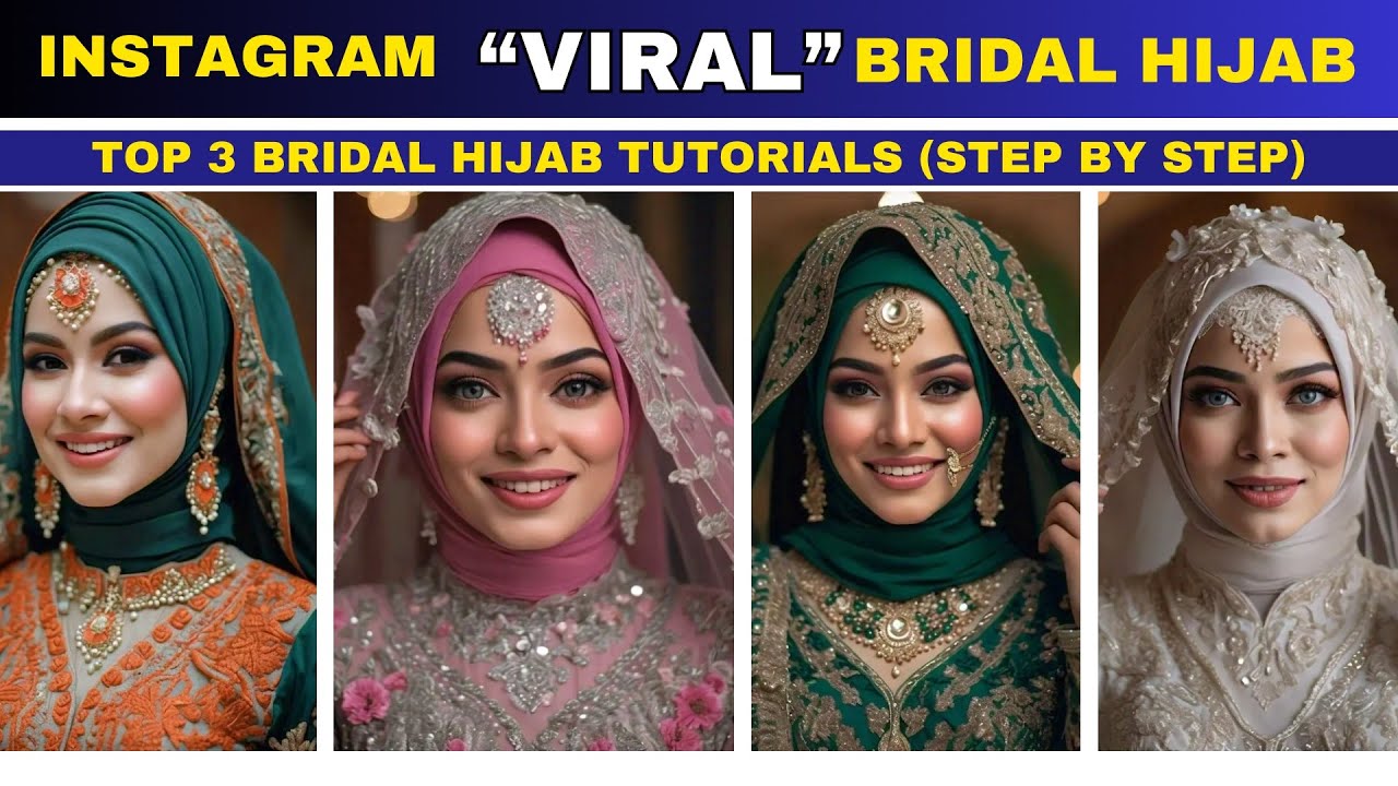 Viral Bridal Hijab Tutorial 2024 #bridal #wedding #fashion #viral # ...