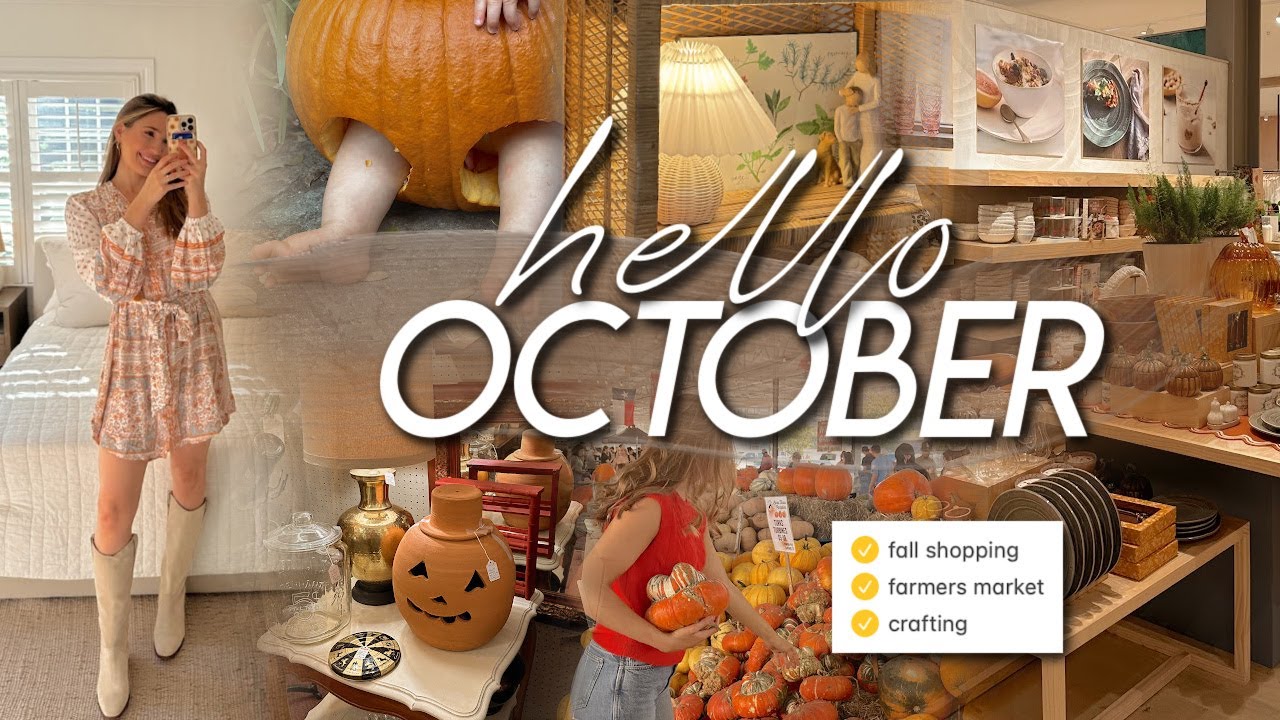OCTOBER DAYS | fall clothing haul, farmers market, baby crafts ...