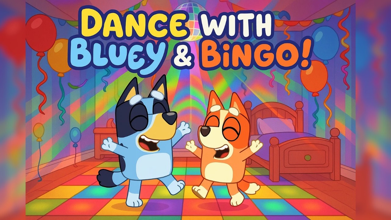 Bluey and Bingo Brain Break Song 🎶 | Fun Kids Dance Party | Bluey ...