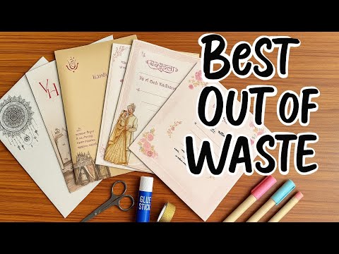 waste material craft ideas/wedding card craft ideas/Diy Best out of waste ideas/best reuse idea
