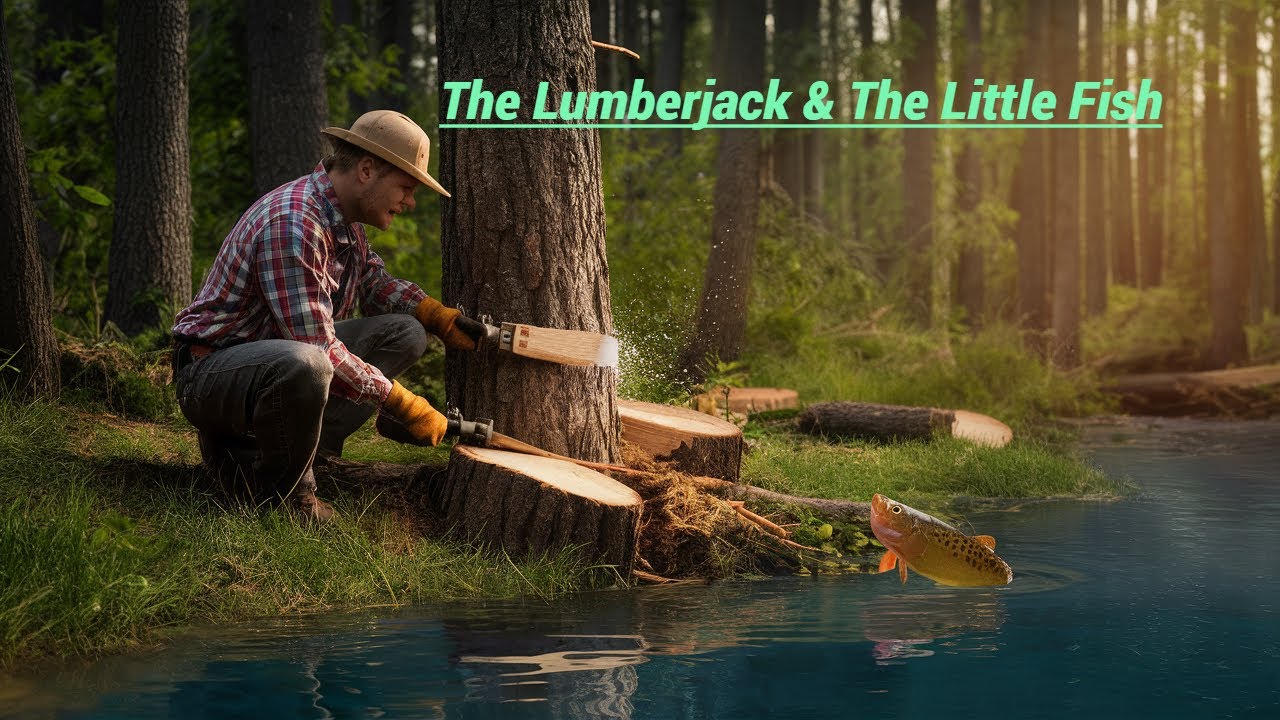 The Magical Journey: Lumberjack & Little Fish Tale|| kid's stories in ...