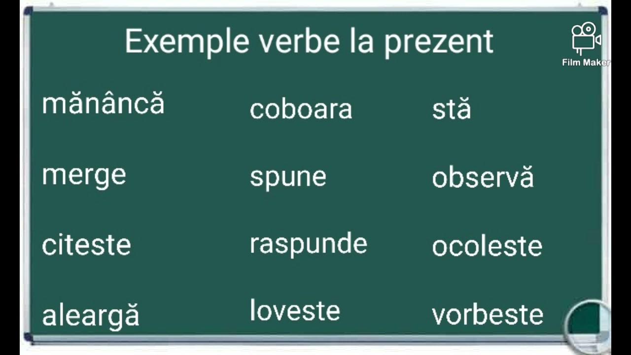 Exemple verbe la prezent , exercitii propozitii verbe romana - YouTube