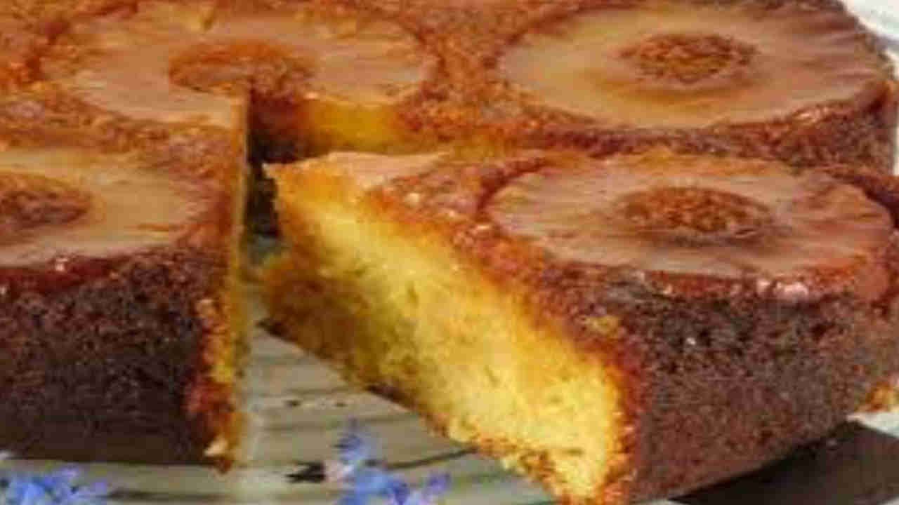 Pastel volteado de piña - YouTube
