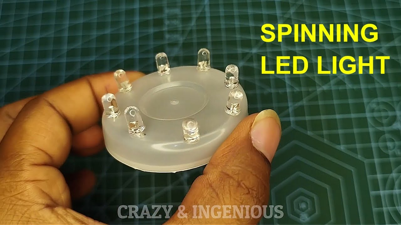 Spinning LED Light with CPU Fan #ledlights #dcmotor #creative - YouTube