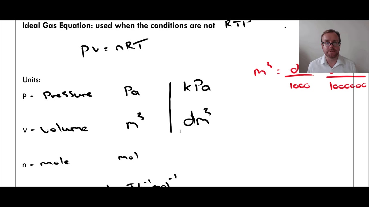 Gas and ideal gas calculations - YouTube