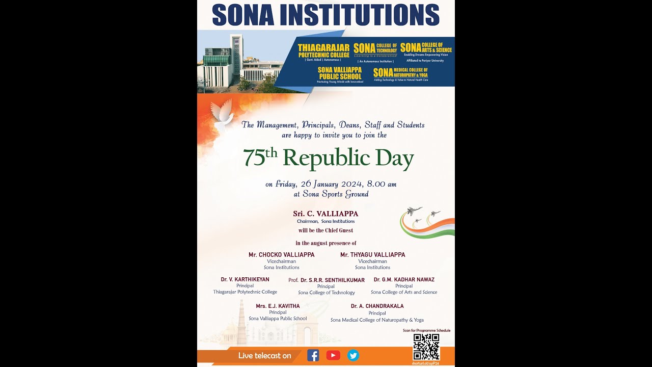75th Republic Day | Sona Institutions | TPT | Sona Arts | SVPS | Sona ...