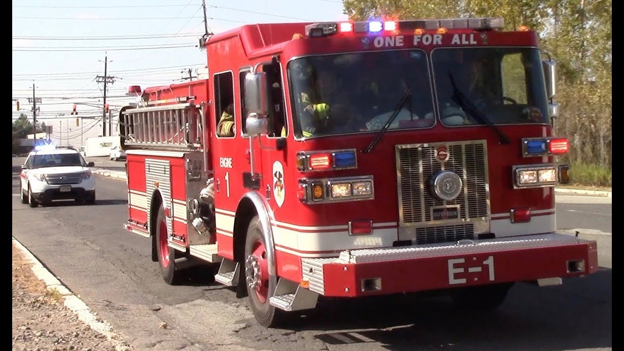 East Rutherford Fire Department Engine 1 And Chief Responding 10-3-17 ...