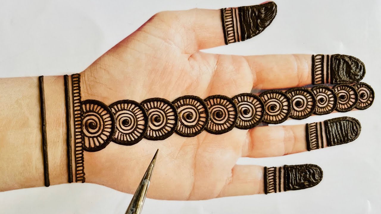 Gangaur/Eid Special Very Simple Easy Mehndi Design For Front Hand ...