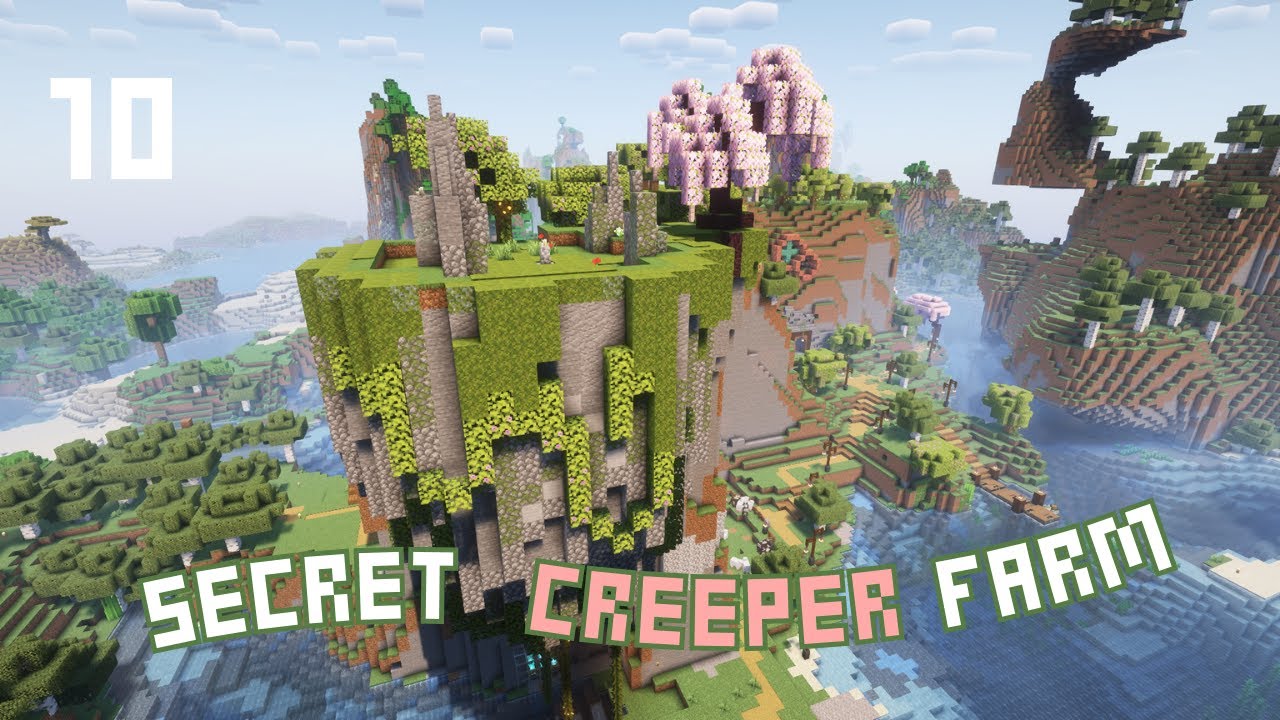 Terraforming to Hide Ugly Creeper Farm in My Minecraft World - YouTube