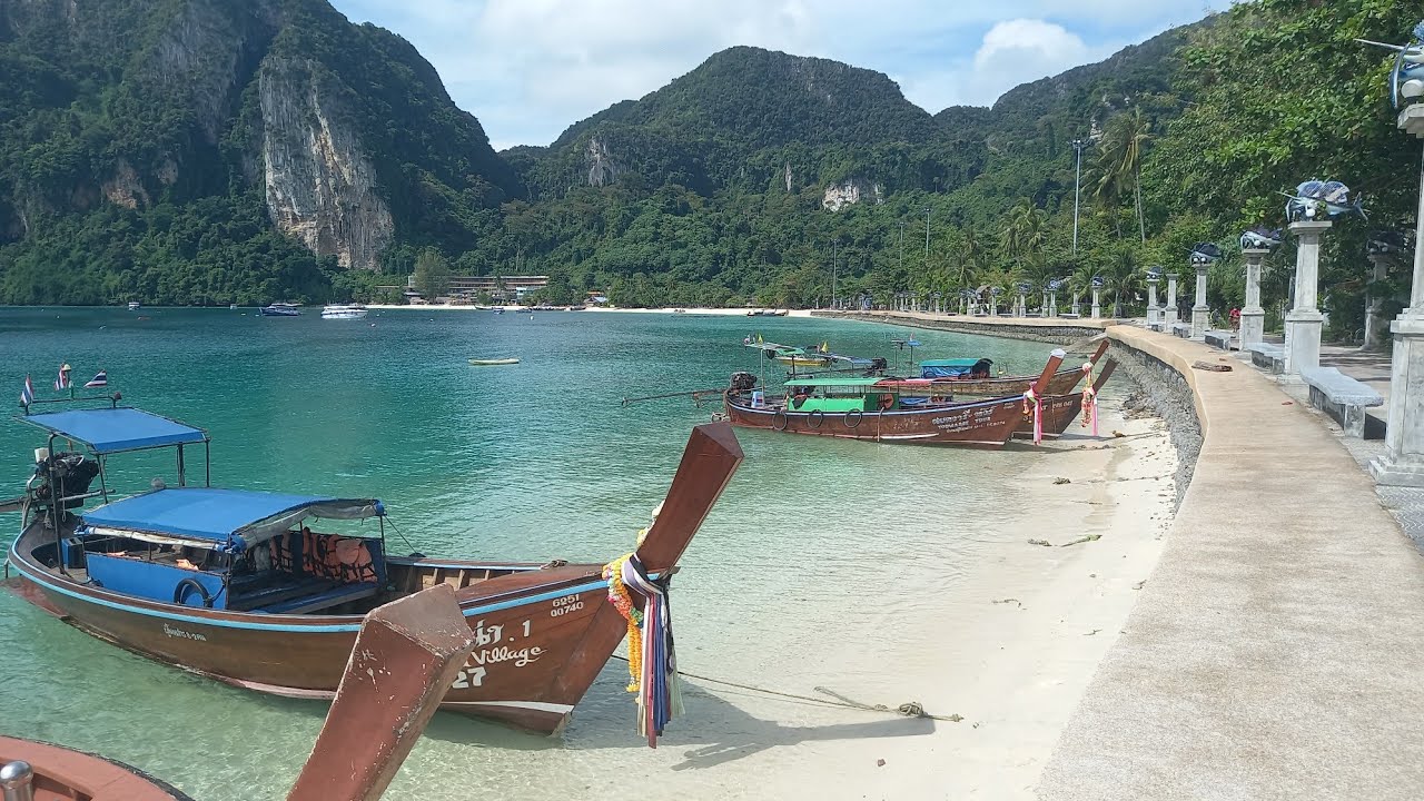 Relaxing at Ton Sai Beach, Phi Phi Island, Thailand - YouTube