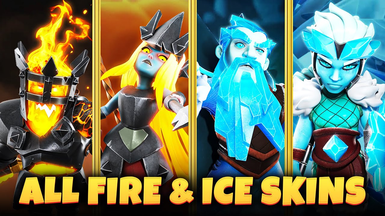 All Fire and Ice Skin Animation in Clash of Clans | All Fire and Ice ...