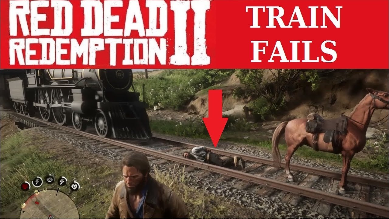 Red Dead Redemption 2 [PS4] śmieszne wypadki z pociągiem | Train Fails ...