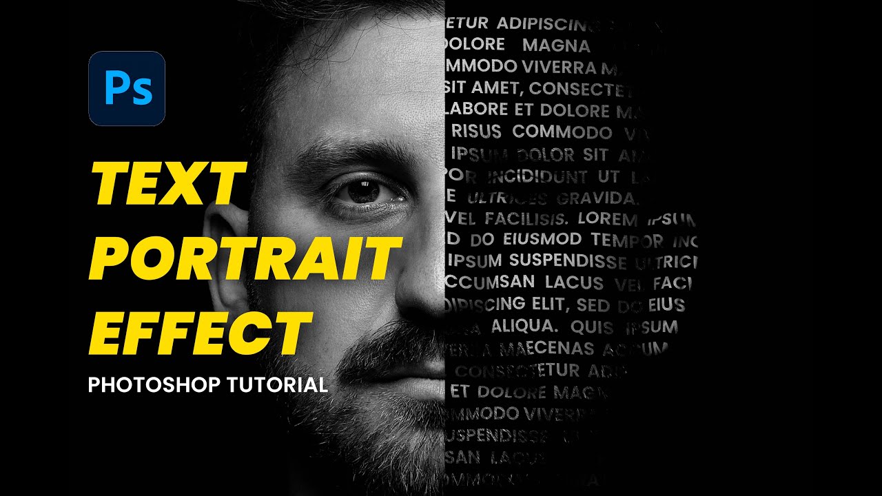 Create a Powerful TEXT PORTRAIT Poster! | Photoshop Tutorial # ...