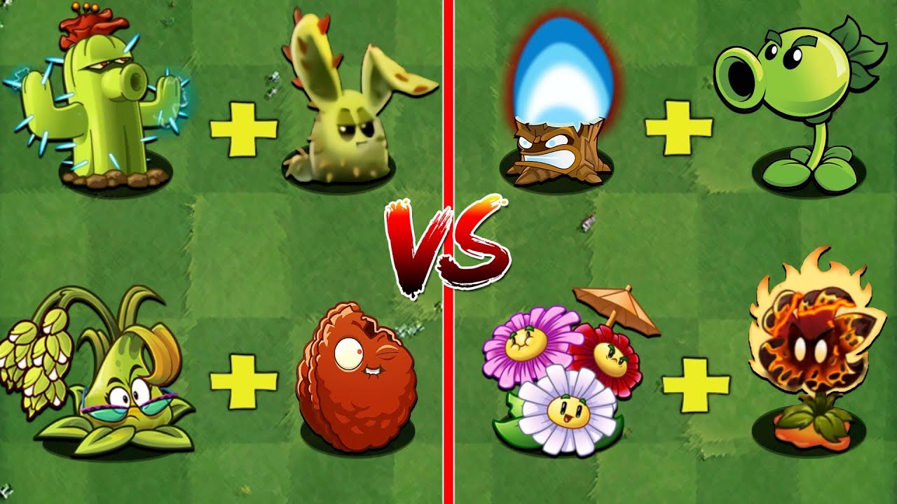 PVZ 2 - 4 Pairs Plant vs Team Zombies - Who Will Win? New Bun Chi Plant ...