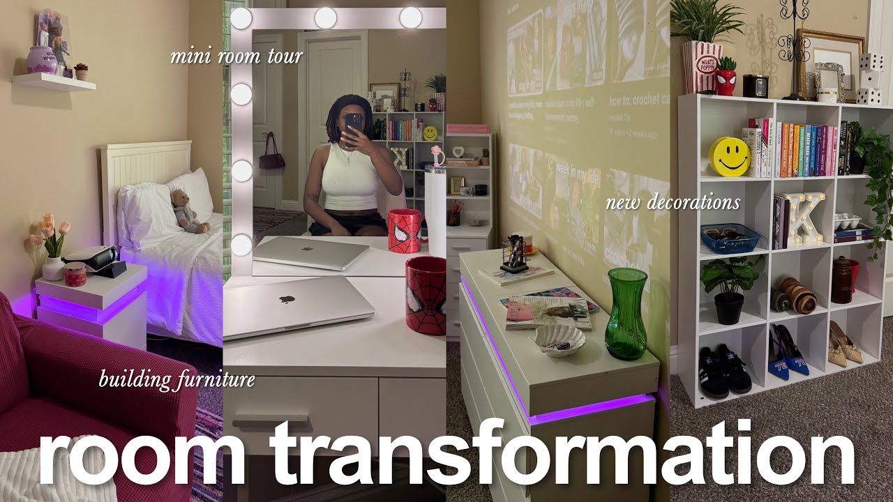 room transformation pt. 1 | building furniture, new decorations, mini ...