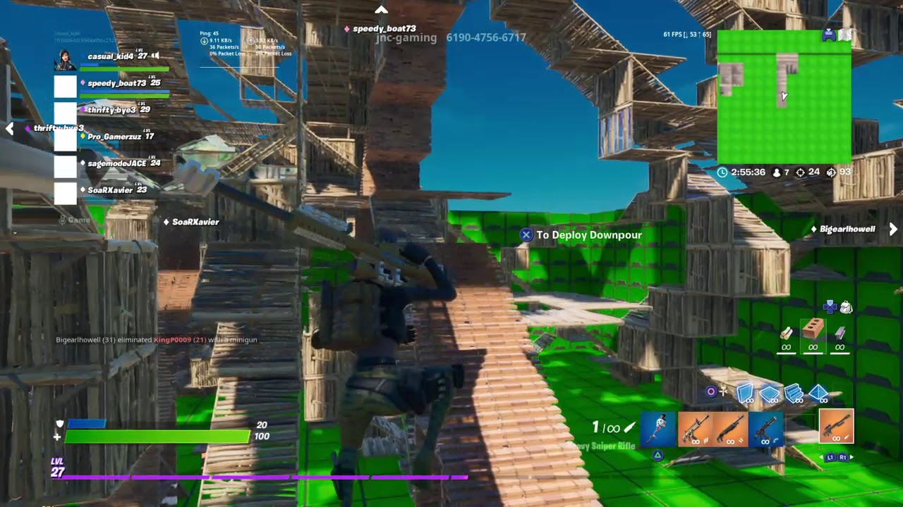 Playing fortnite with random players in creative - YouTube