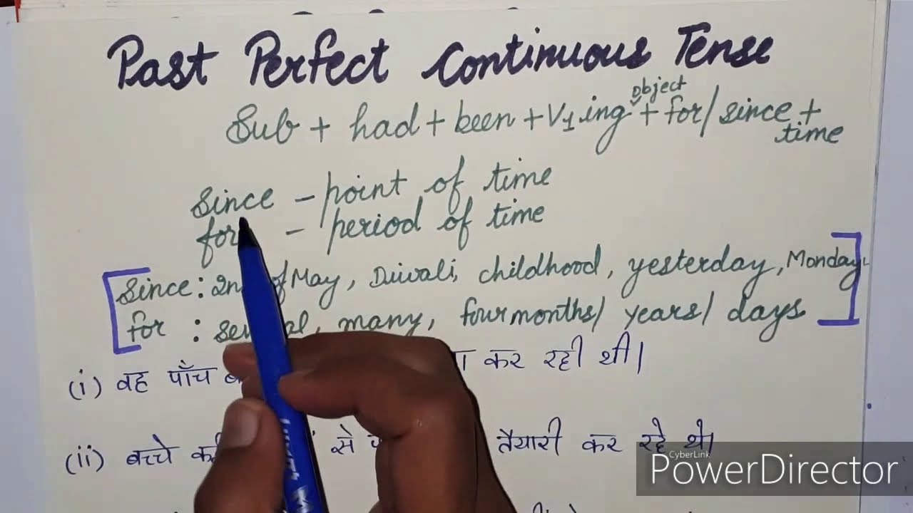 PAST PERFECT CONTINUOUS TENSE || TENSES || ENGLISH GRAMMAR || INTENSIVE ...