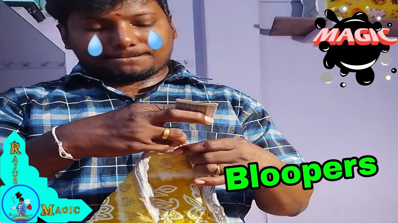Magic bloopers - kerchief vanish Rs. 500 by Rajus Magic - YouTube