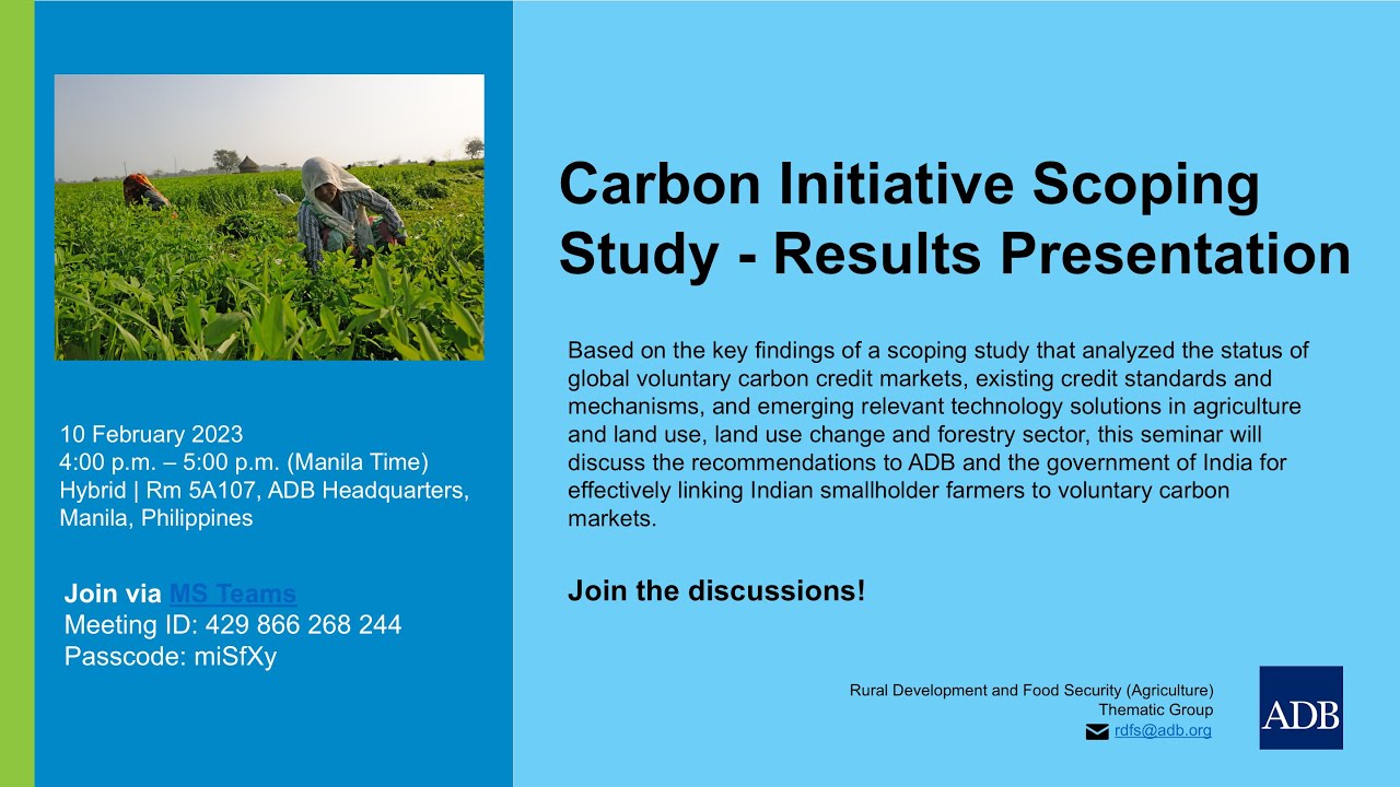 Carbon Initiative Scoping Study - Results Presentation - YouTube